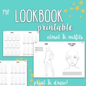 Printable Lookbook to Create Your Own Looks Print and Draw Your Outfits ...