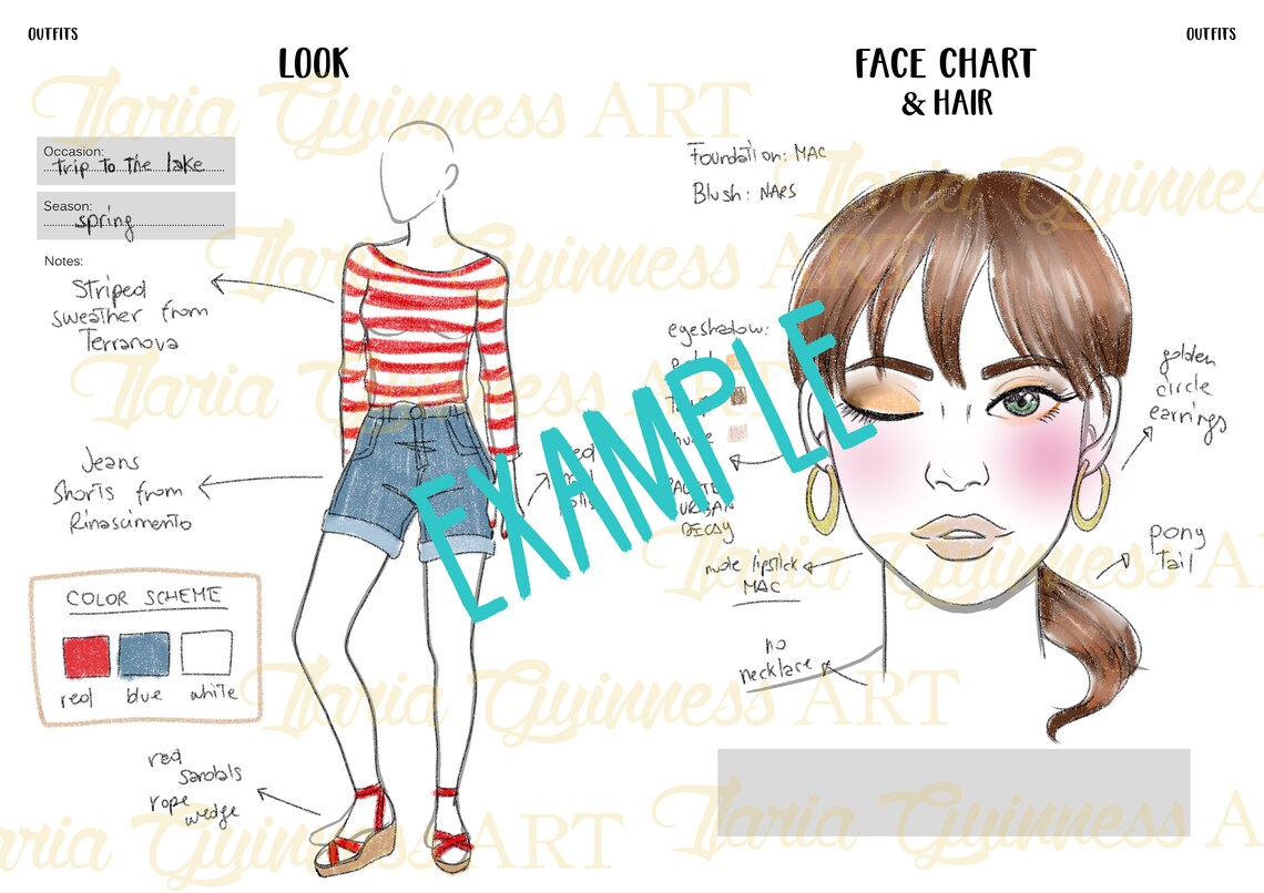 Printable Lookbook to Create Your Own Looks Print and Draw Your Outfits ...