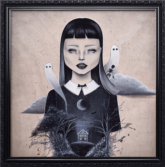 Hally Halloween Pop Surrealism Giclee Art Print | Etsy