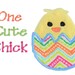 One Cute Chick Applique Design for Easter Embroidery Machine File ...