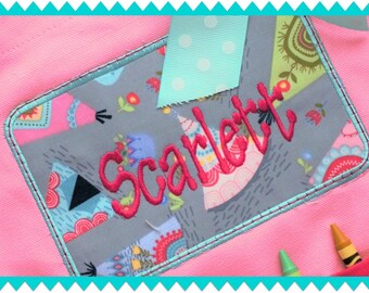 Embroidery Name Tag Pattern - Etsy