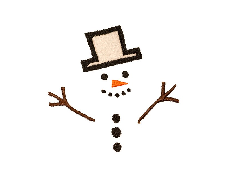 Stick Snowman Embroidery Design: Winter Holiday (PES, JEF, DST ...