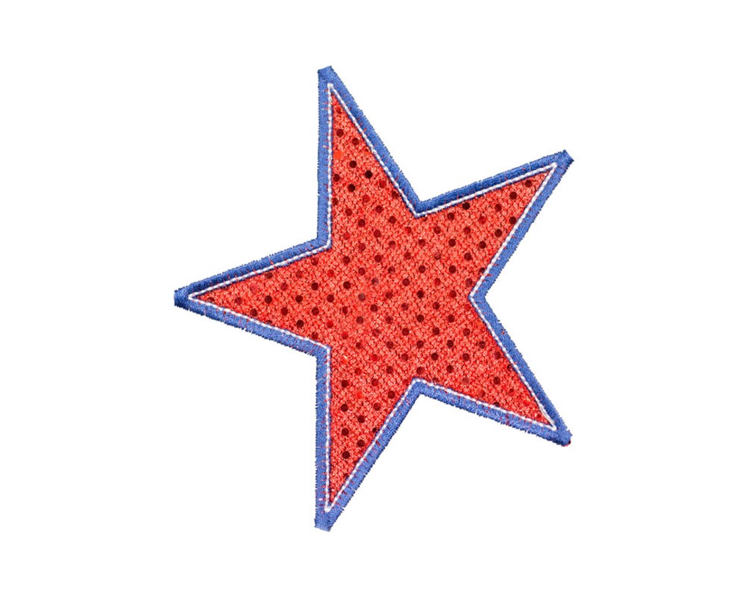 July 4th Star Applique Design for Machine Embroidery Pattern, Star ...