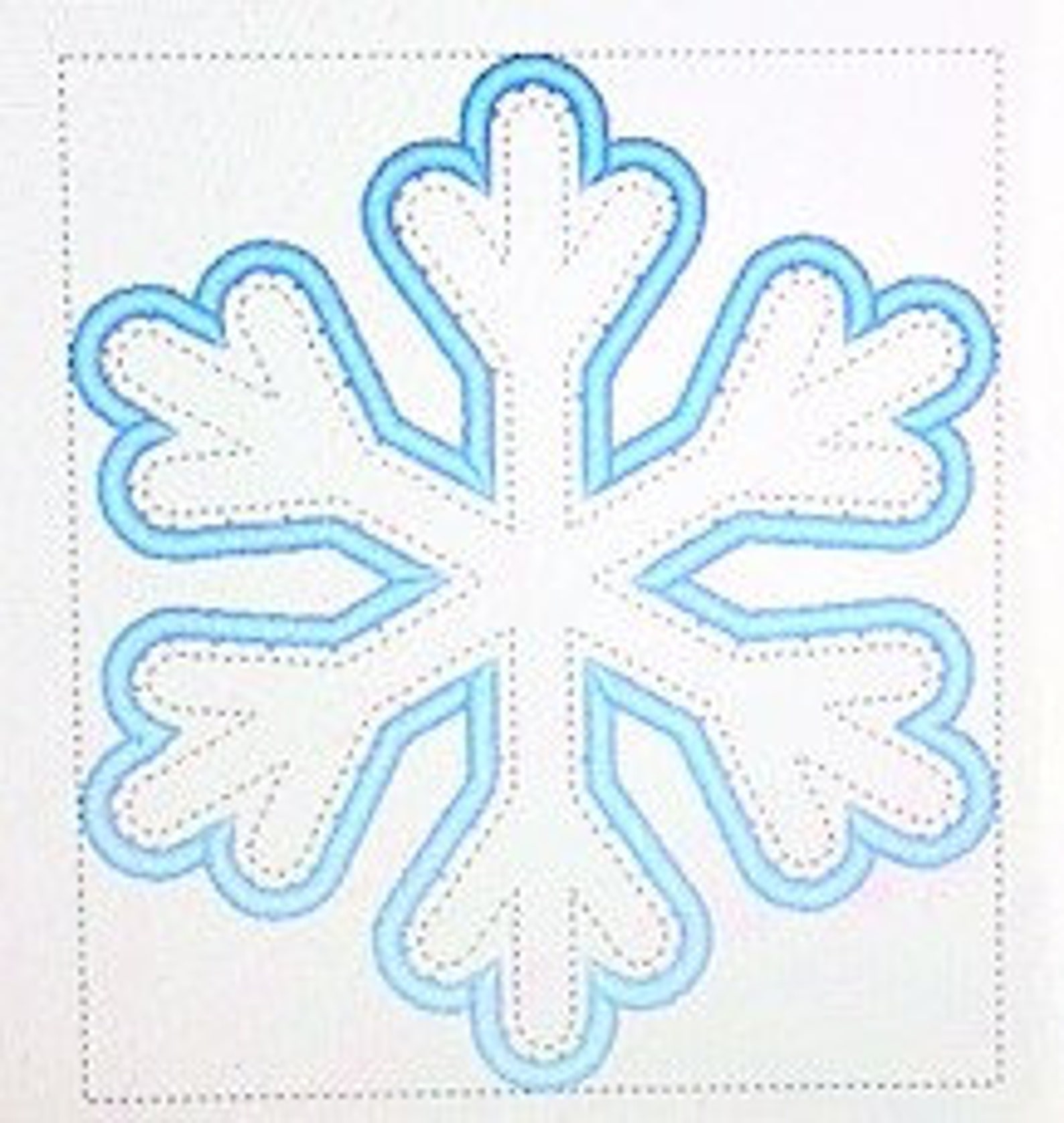 Snowflake Applique Design Winter Applique Design 3 Tamaños | Etsy