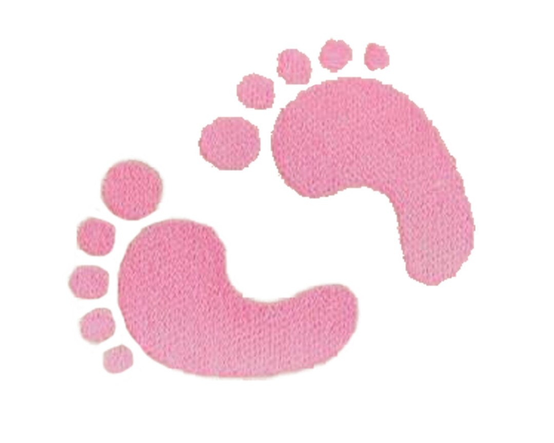 Two Baby Footprints Embroidery Designs 3 Sizes Babies Feet Fill Stitch ...