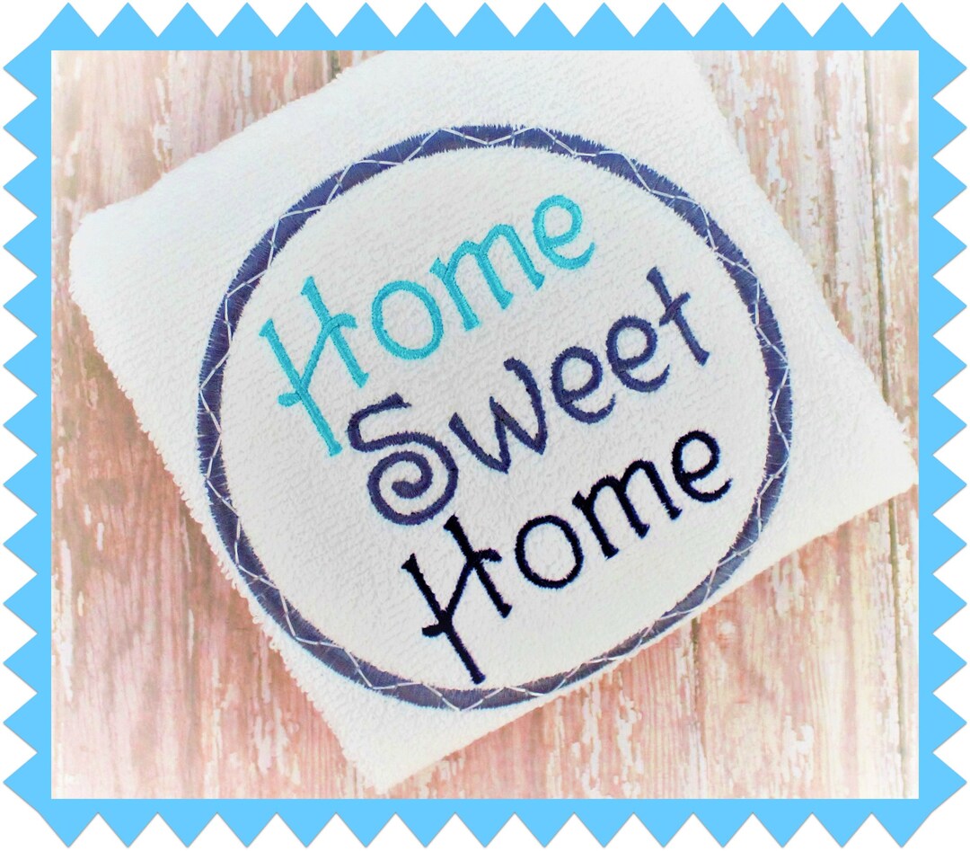 Home Sweet Home Embroidery Design for Pillow Machine Embroidery Pattern ...