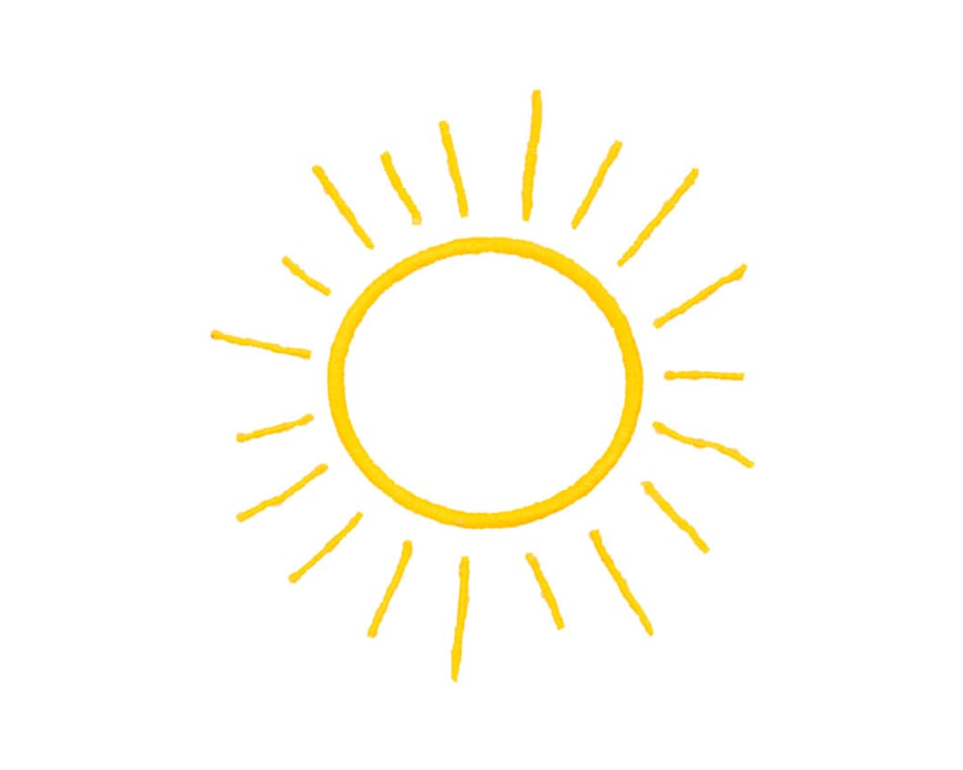 Miniature Sun Outline Embroidery Design (digital Download) - Etsy