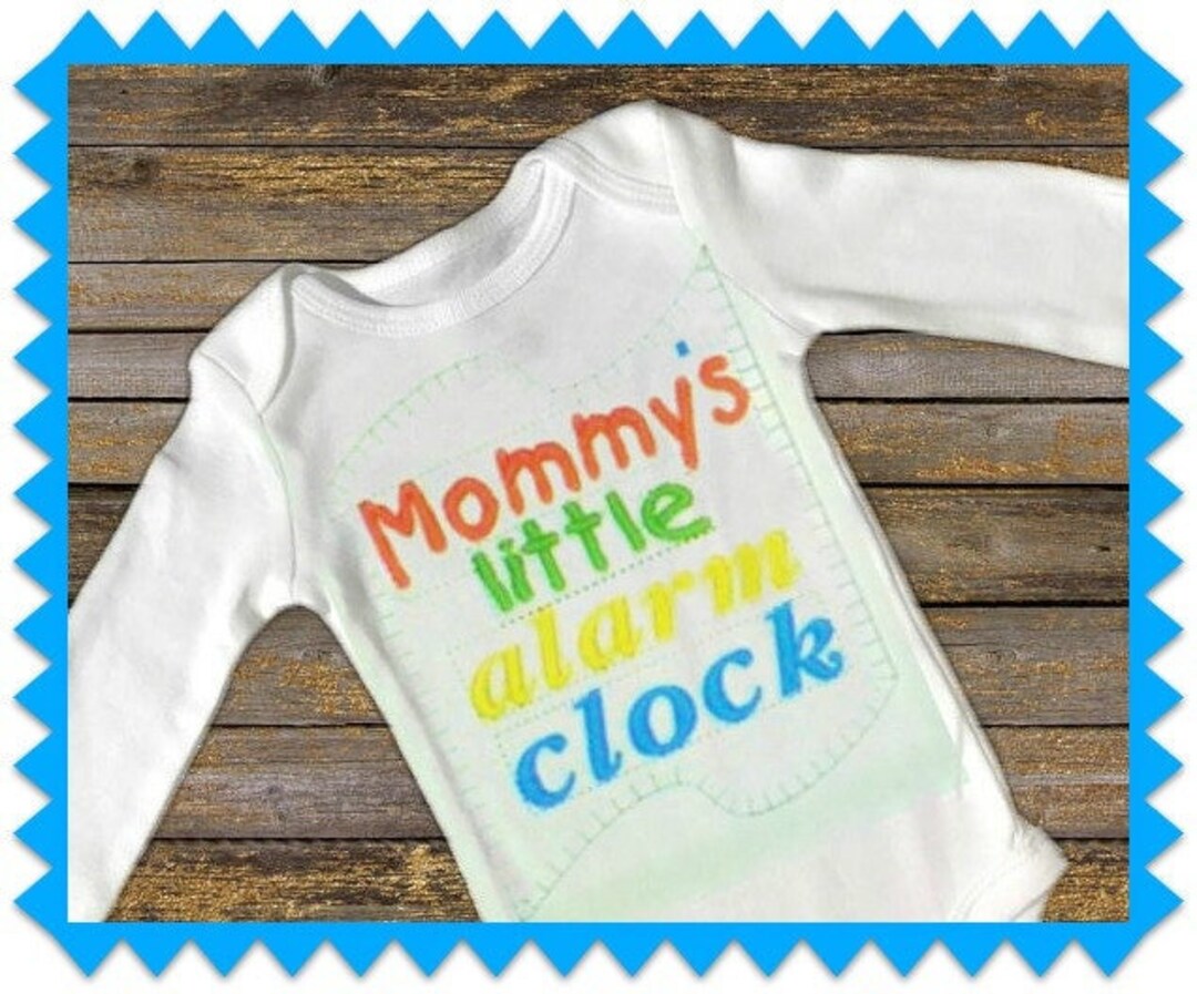 Mommy's Little Alarm Clock Machine Embroidery Design Instant Download ...