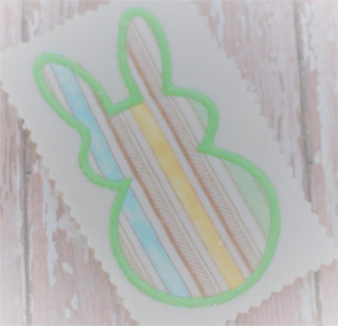 One Peep Applique Rabbit for Machine Embroidery Design, Bunny Rabbit ...