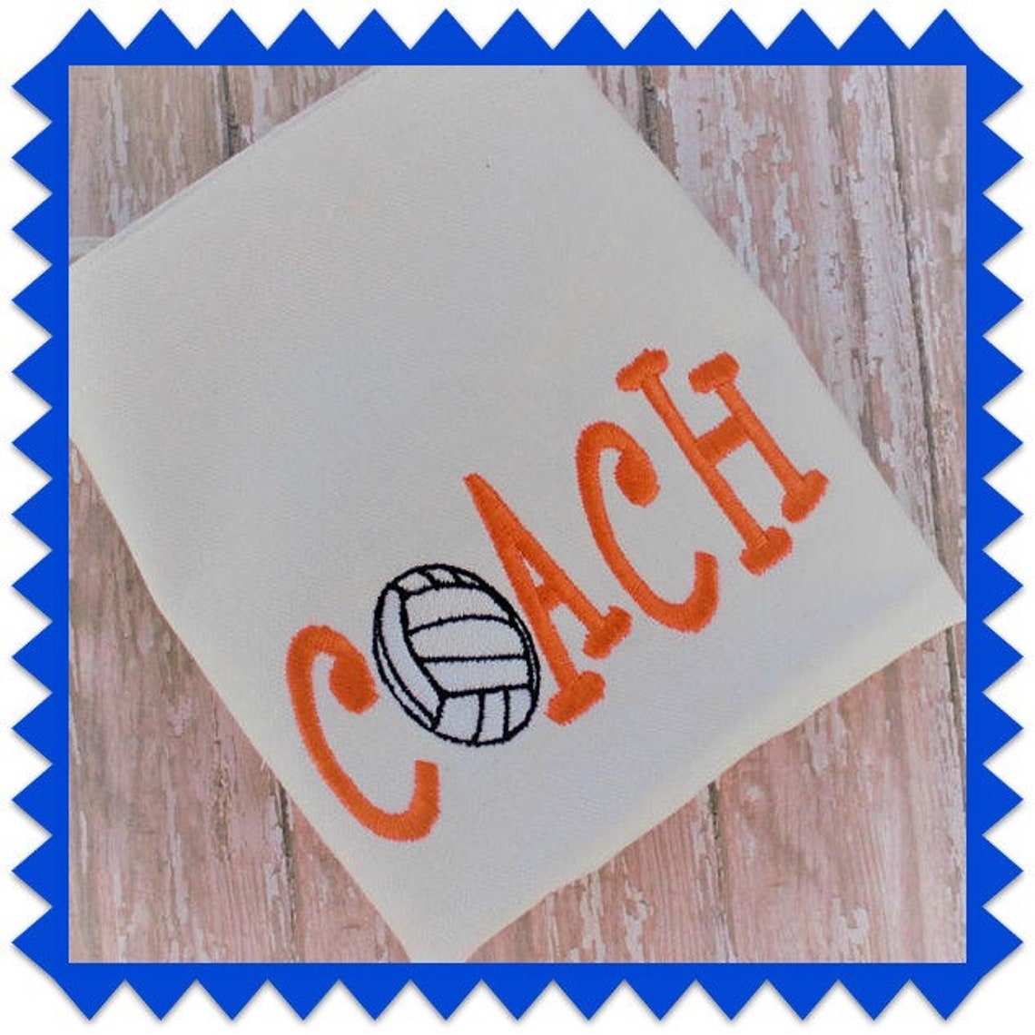 Volleyball Coach Embroidery Design: Fill Stitch Pattern (digital ...