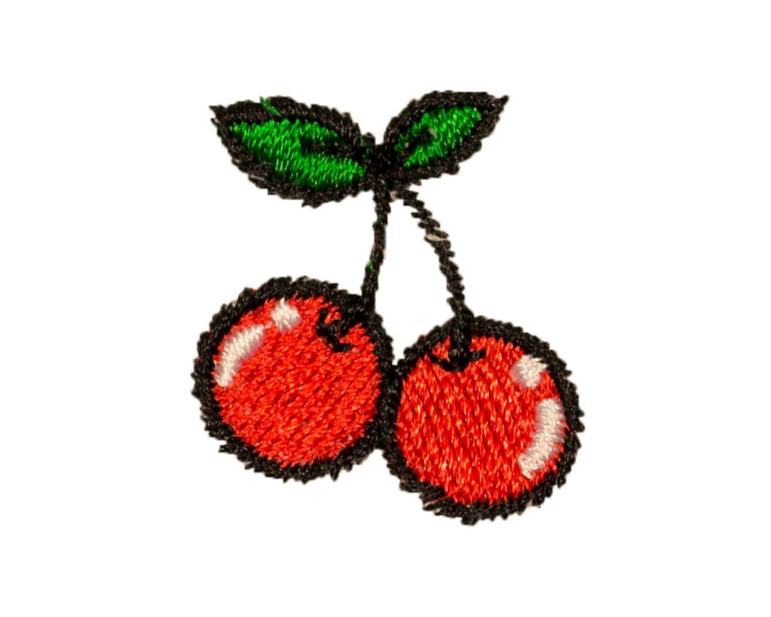 Stitched Cherry Embroidery Design, Cherries Embroidery Machine Digital ...