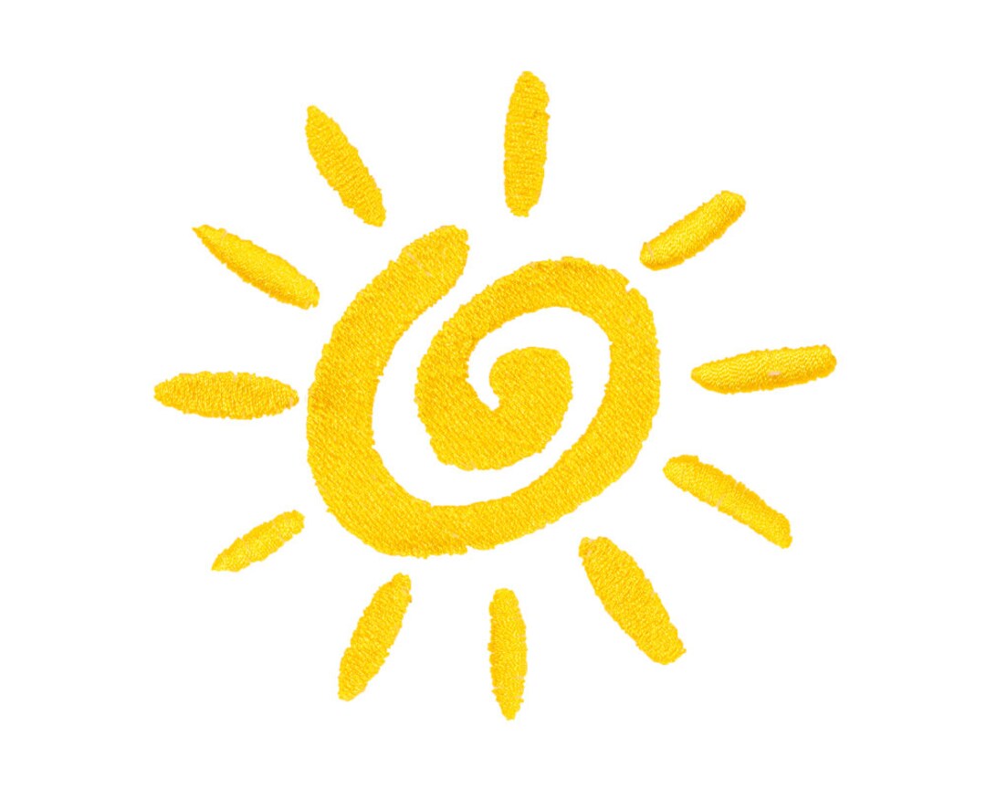 Sun Stitch Embroidery Design: Sunshine Yellow (digital Download) - Etsy