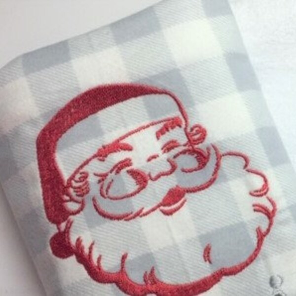 Santa Face Machine Embroidery - Etsy
