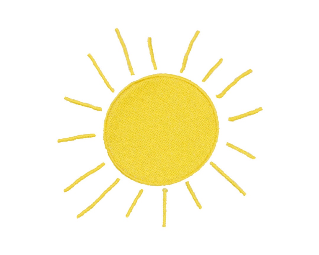 Sun Stitch Embroidery Designs SET OF TWO Outline Sunshine Embroidery ...