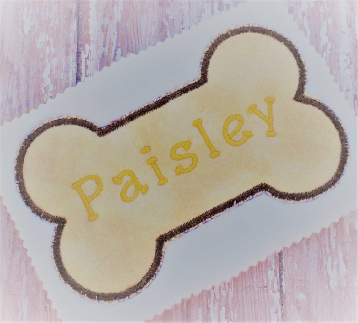 Dog Bone Embroidery Design for Personalized Bone Applique - Etsy