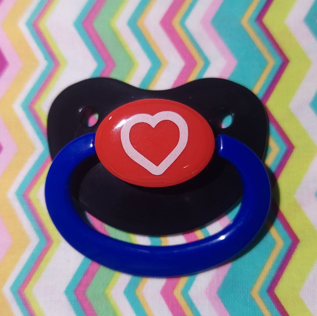 CUSTOM Adult Pacifier OPEN HEART Design - Etsy