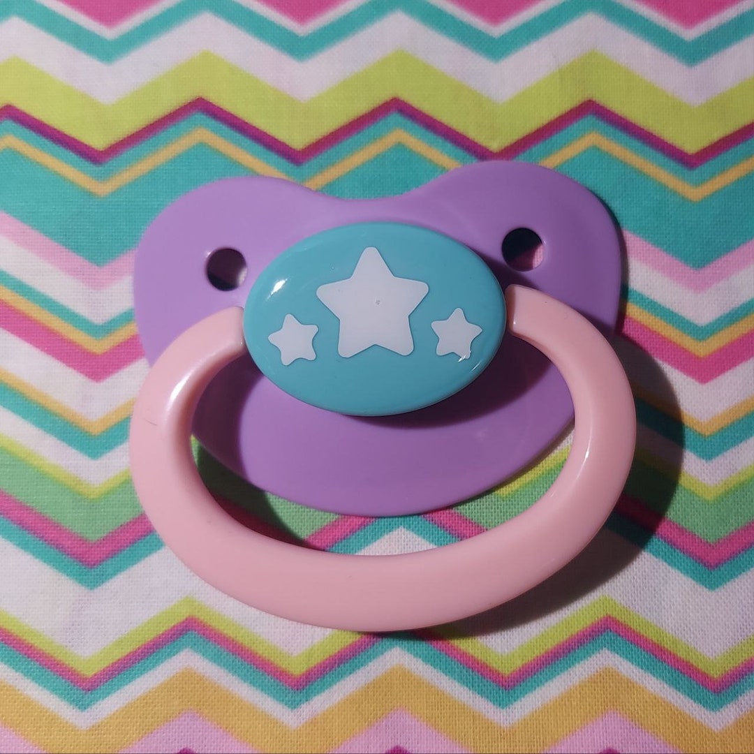 CUSTOM Adult Pacifier TRIPLE STAR Design - Etsy