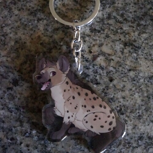 Spotted Hyena Double-sided Acrylic Keychain - Etsy
