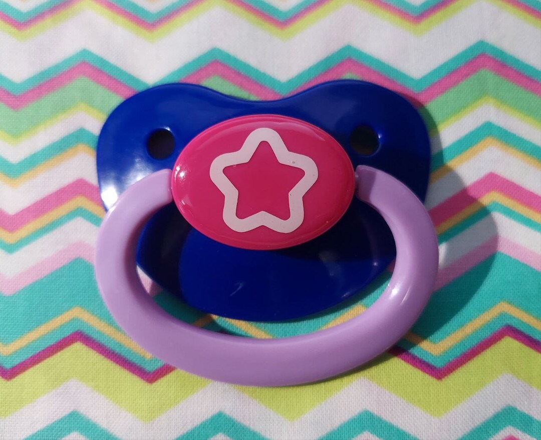 CUSTOM Adult Pacifier OPEN STAR Design - Etsy