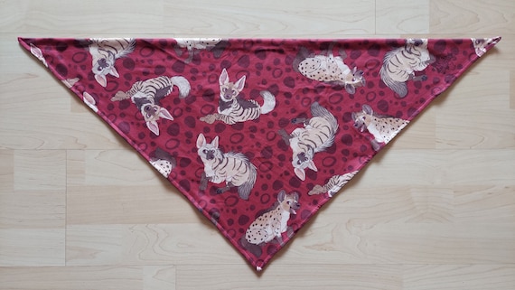 Spotted Striped Hyena Aardwolf Bandana - Etsy