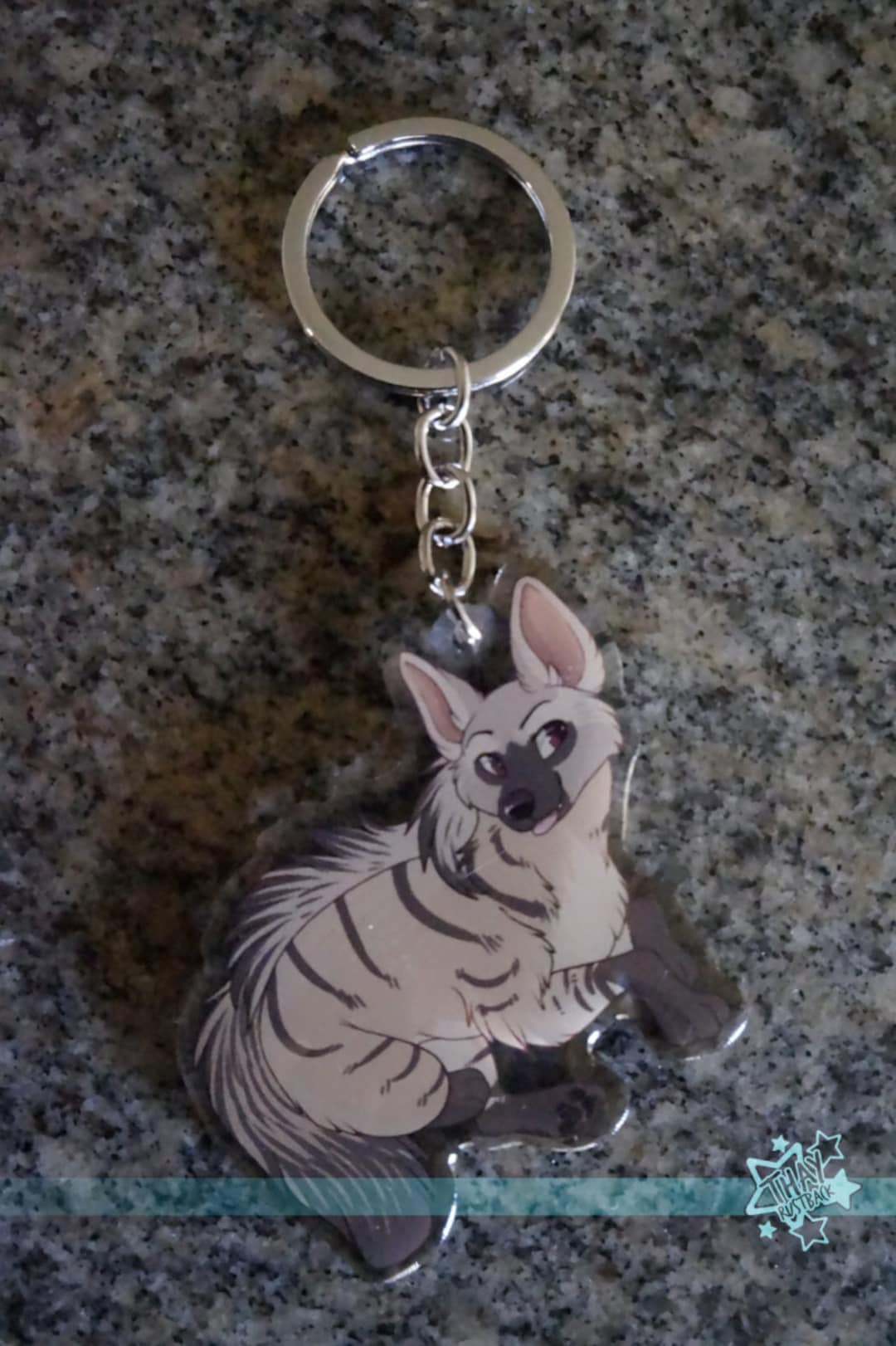 Striped Hyena Double-sided Acrylic Keychain - Etsy