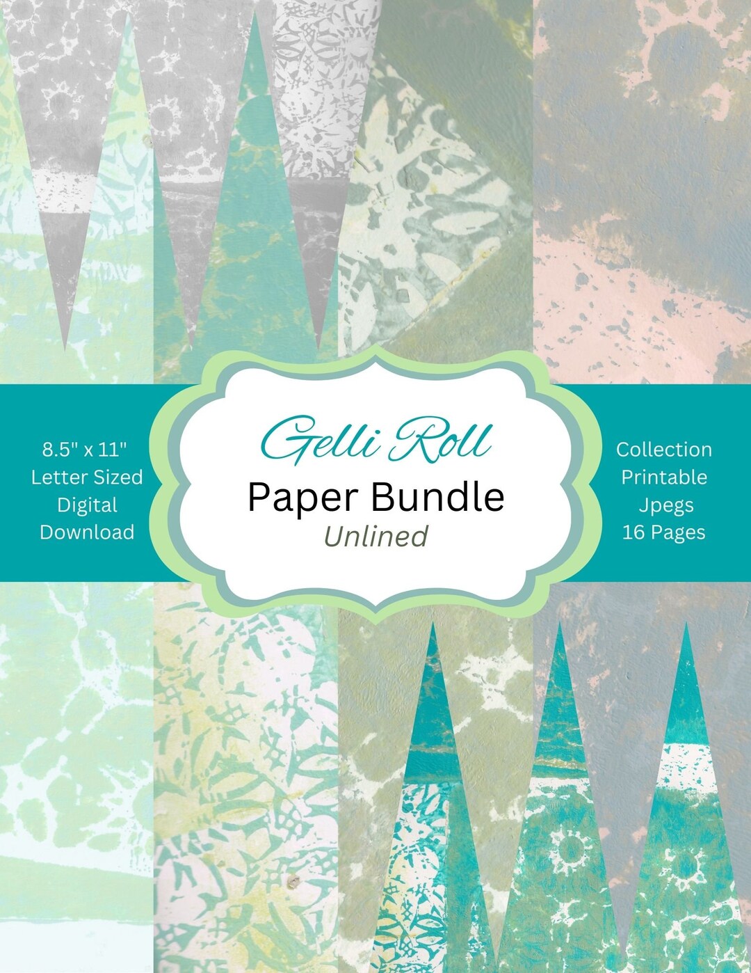 Printable Collage Paper Pack, Downloadable Scrapbook Paper, Digital ...