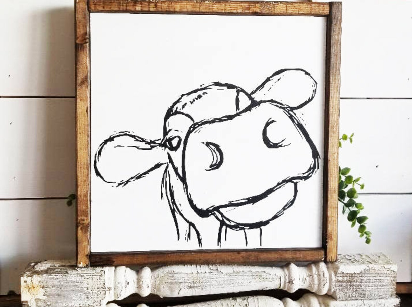 Farmhouse Sign Cow Sign Rustic Sign Farmhouse Decor | Etsy