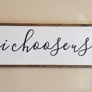 I Choose Us Sign Rustic Sign Wedding Gift Anniversary Gift Bedroom Sign ...