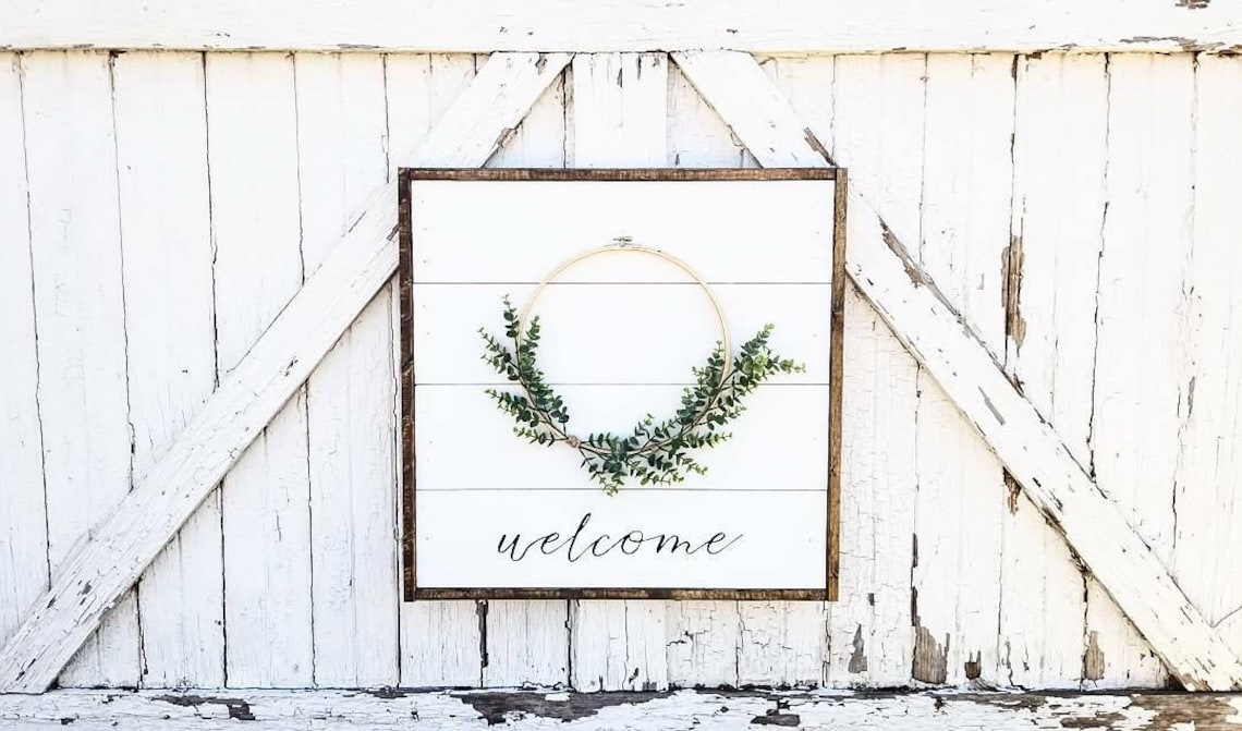 Welcome Farmhouse Sign Shiplap Sign Rustic Sign - Etsy