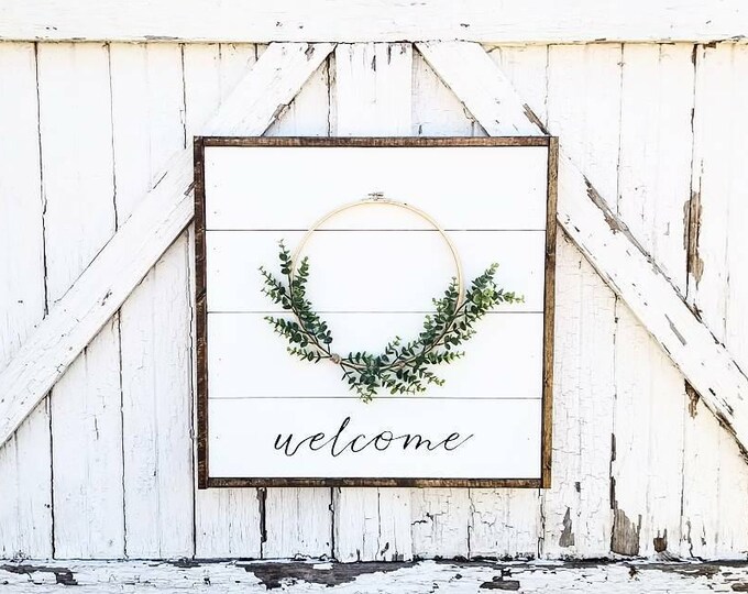Welcome Farmhouse Sign | Shiplap Sign | Rustic Sign | Farmhouse Decor ...