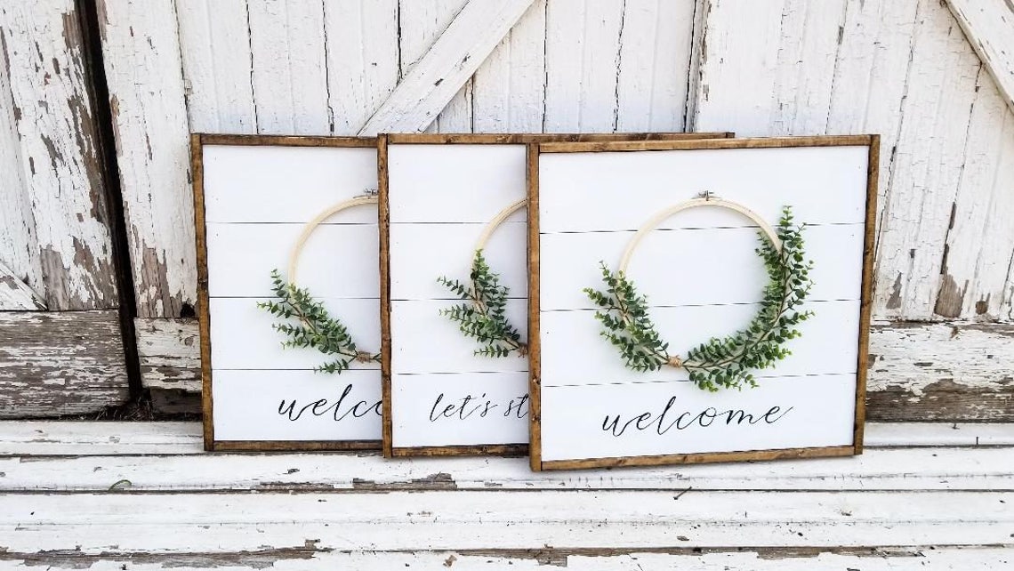 Welcome Farmhouse Sign Shiplap Sign Rustic Sign - Etsy