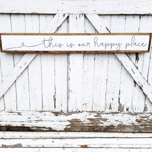Happy Place Sign - Etsy