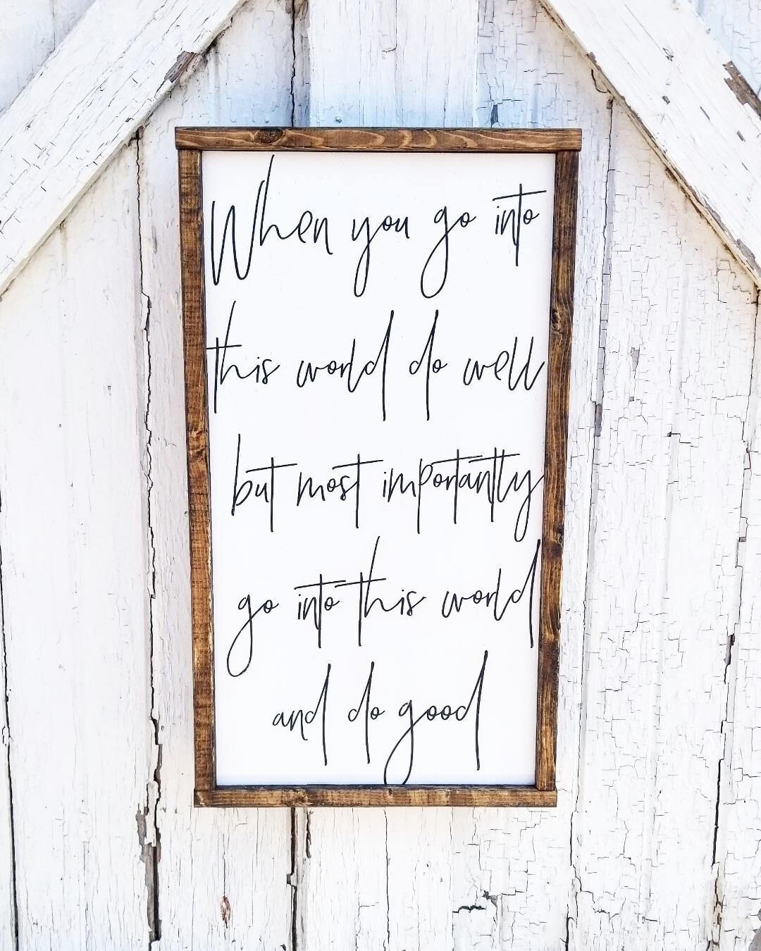 Do Good Do Well Sign Farmhouse Decor Rustic Sign - Etsy