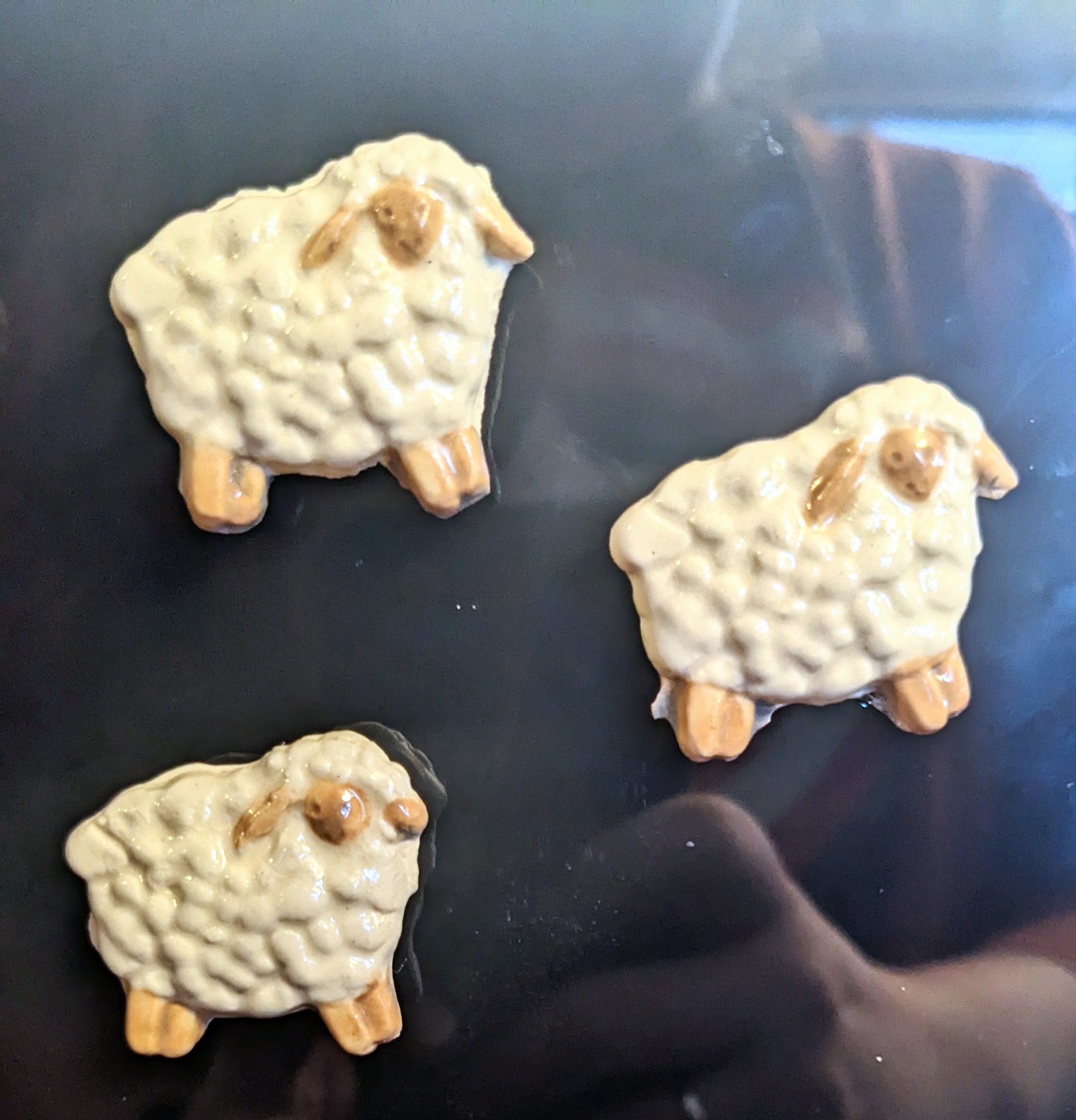 Set of 3 Ceramic Sheep, Panda Refrigerator Magnets - Etsy