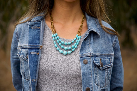 Paper bead necklace store