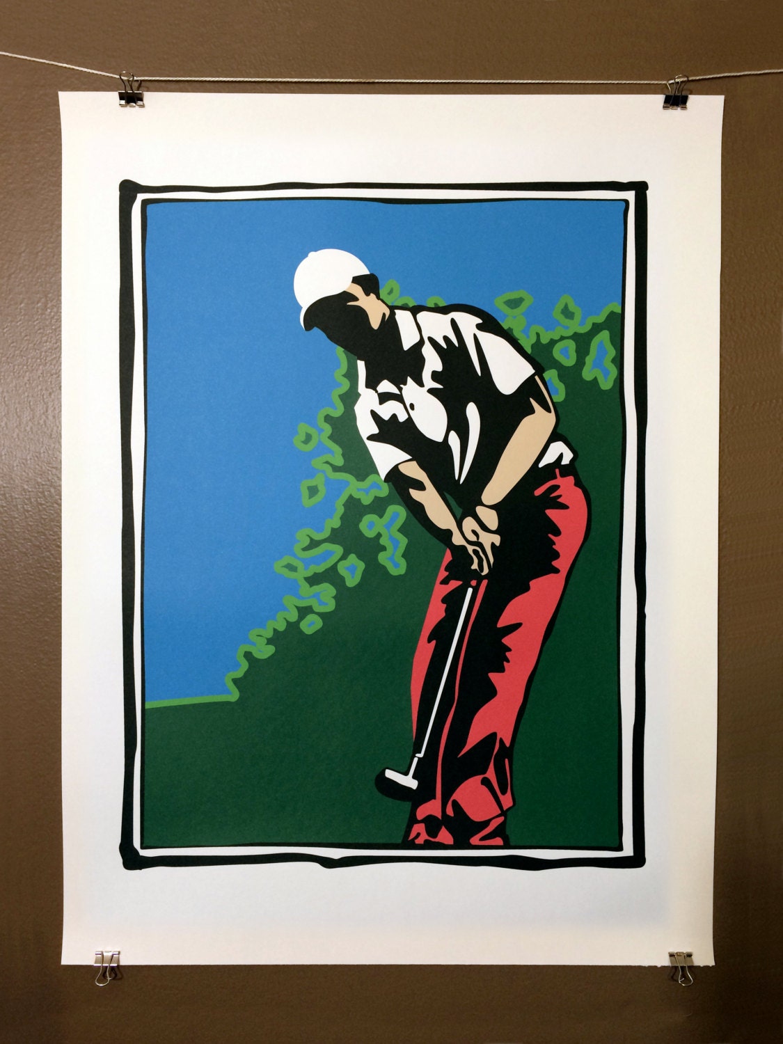 Golf, Set of Prints of Golfers Driving and Putting - Etsy
