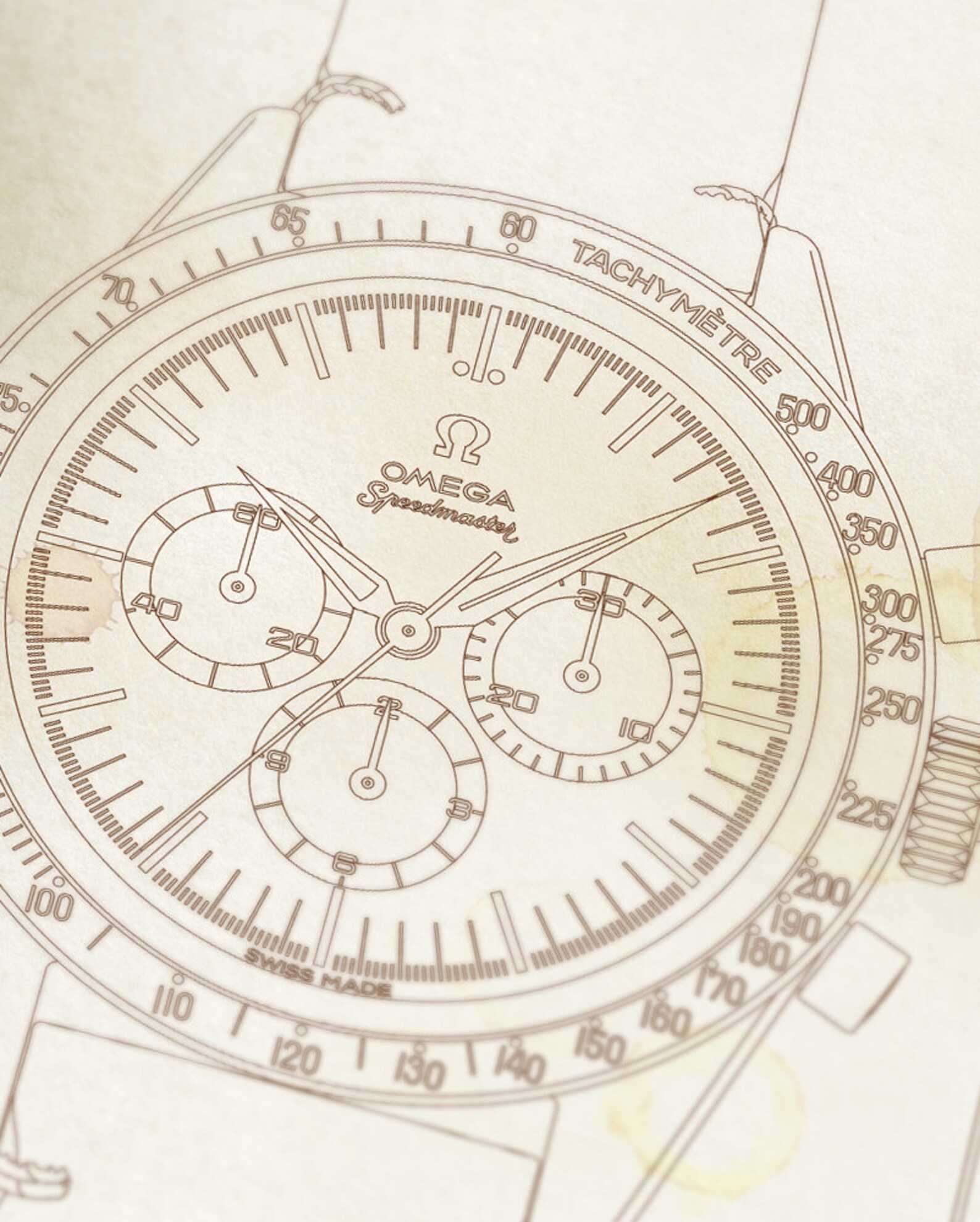Omega: Speedmaster Apollo Moon Watch. parchment Print - Etsy