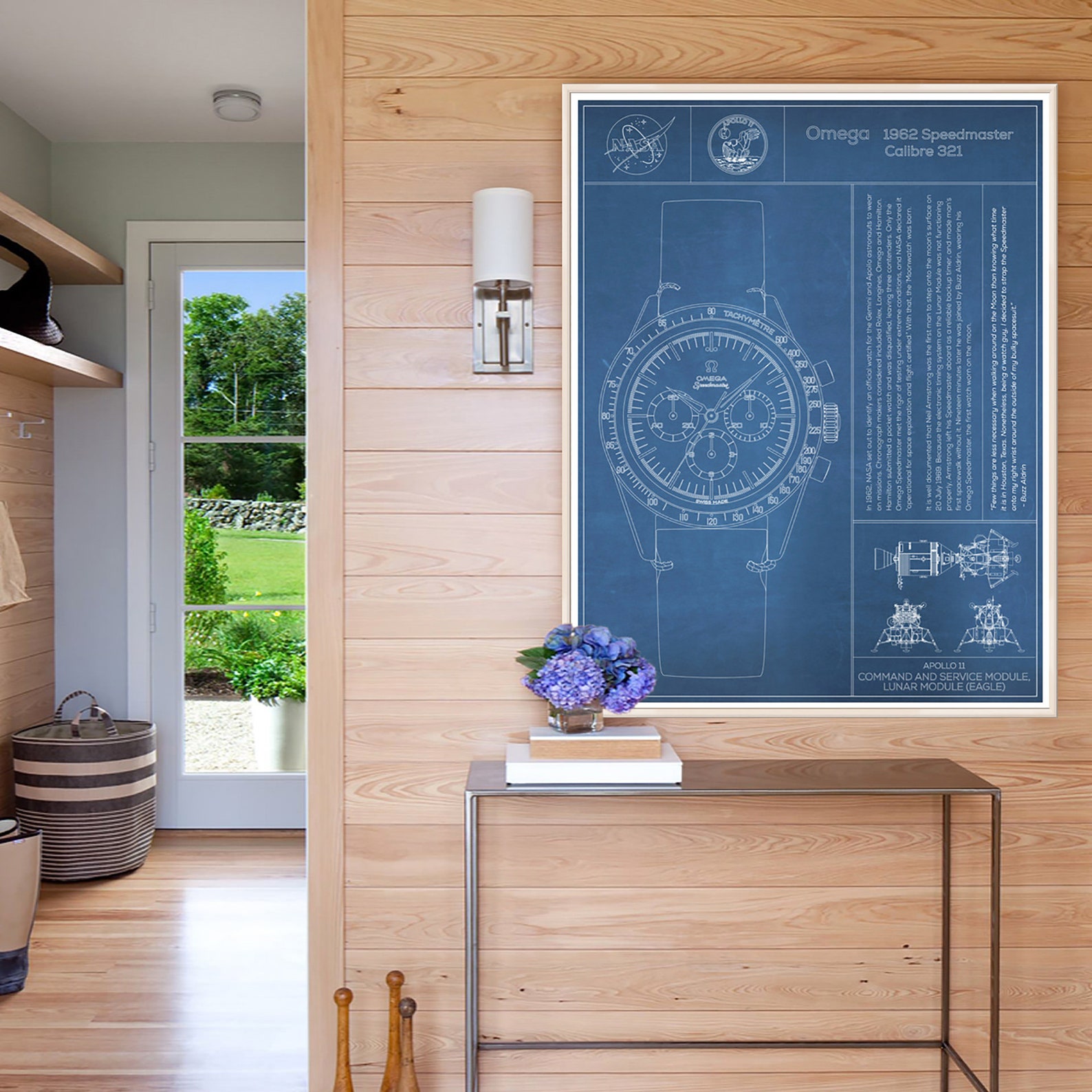 Omega: Speedmaster Apollo Moon Watch. blue Print - Etsy