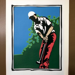 Golf, Putting Golfer Poster - Etsy