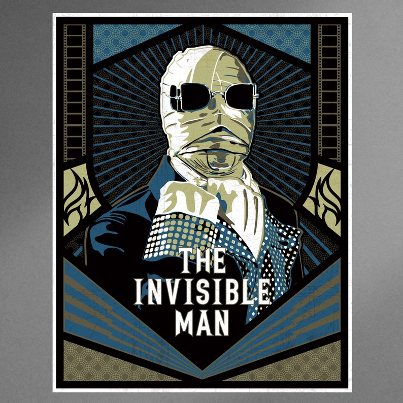 The Invisible Man: Classic Universal Monsters Print - Etsy