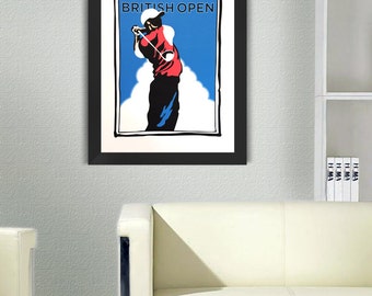Golf, British and US Open Poster Set - Etsy