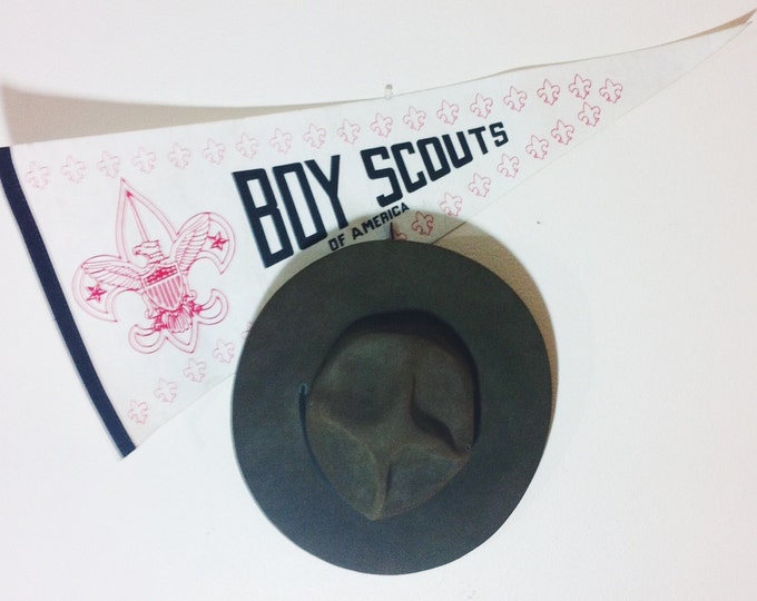Perfect 1920-1930's Stetson Scoutmaster Hat, perfect Oval, Leather Chin ...