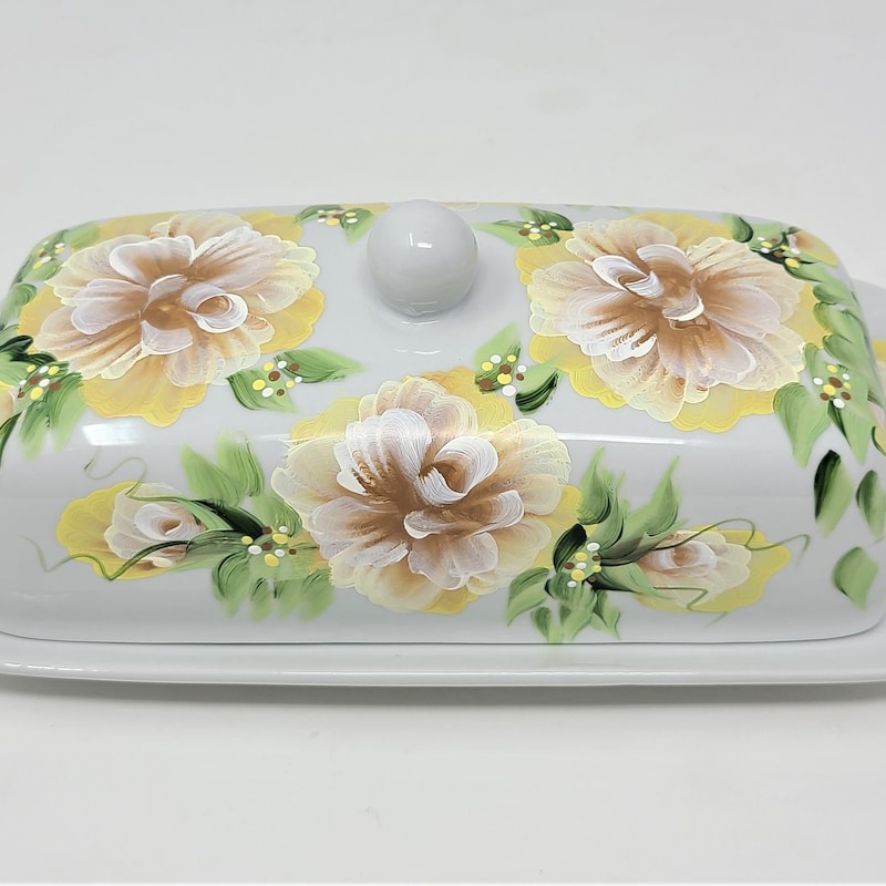 Hand Painted Butter Dish - Etsy