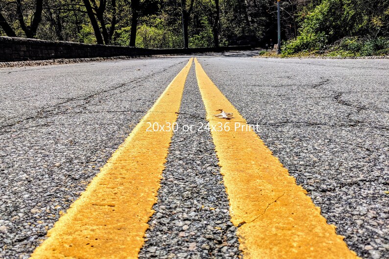 NYC Yellow Road Lines Large Wall Art Photography Print Street New York ...