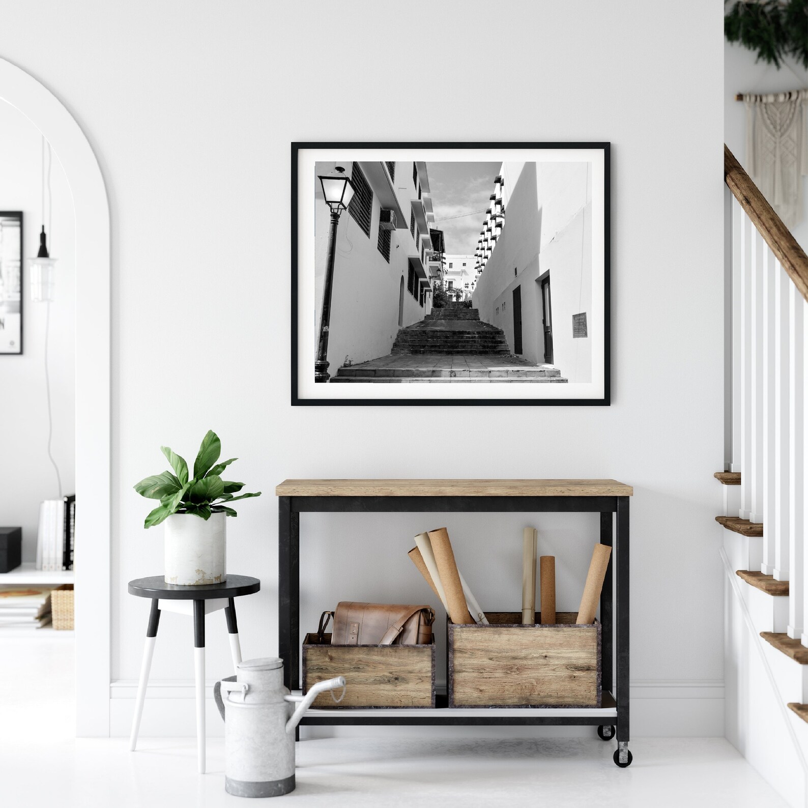 Old San Juan Stairs Puerto Rico Large Wall Art Photography Print Black ...