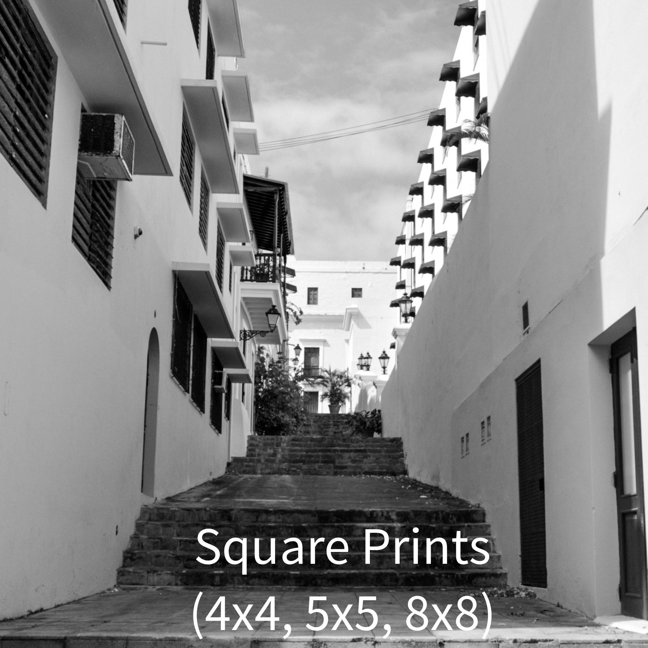Old San Juan Stairs Puerto Rico Large Wall Art Photography Print Black ...