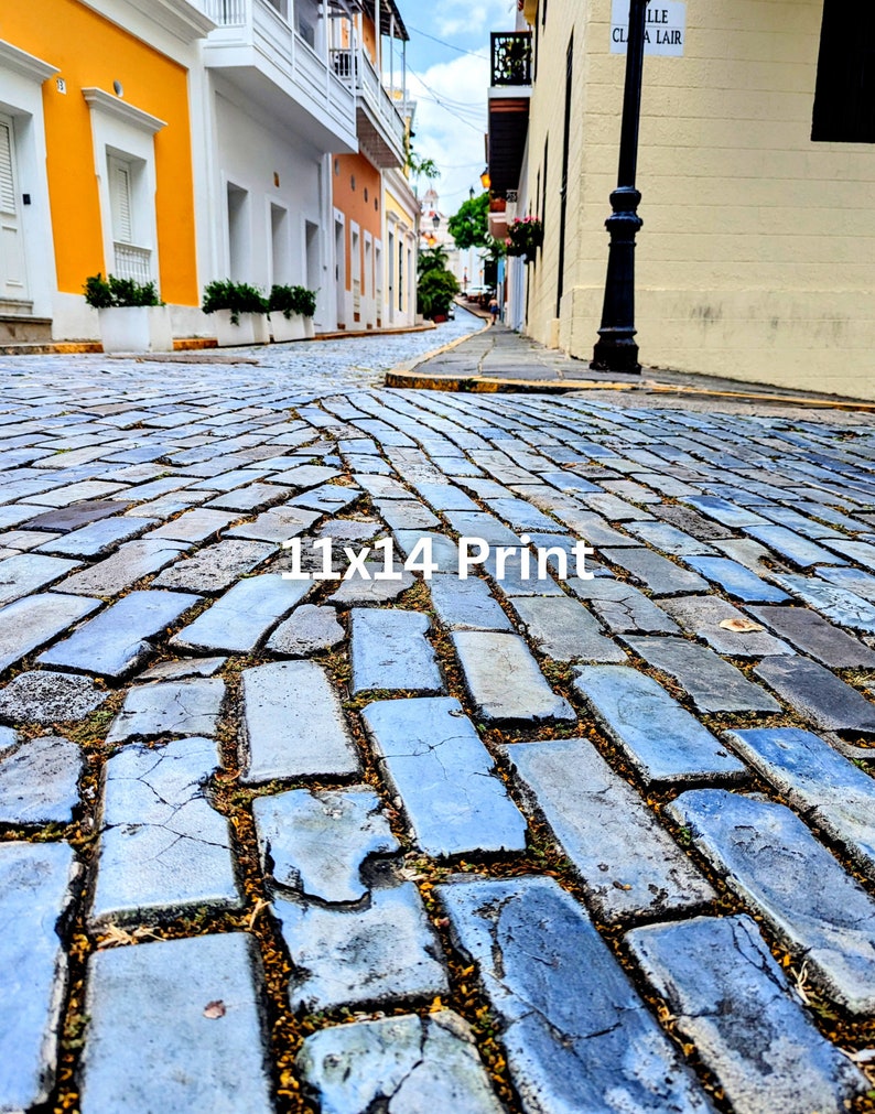 Old San Juan Street Puerto Rico El Viejo San Juan Large Wall Art ...