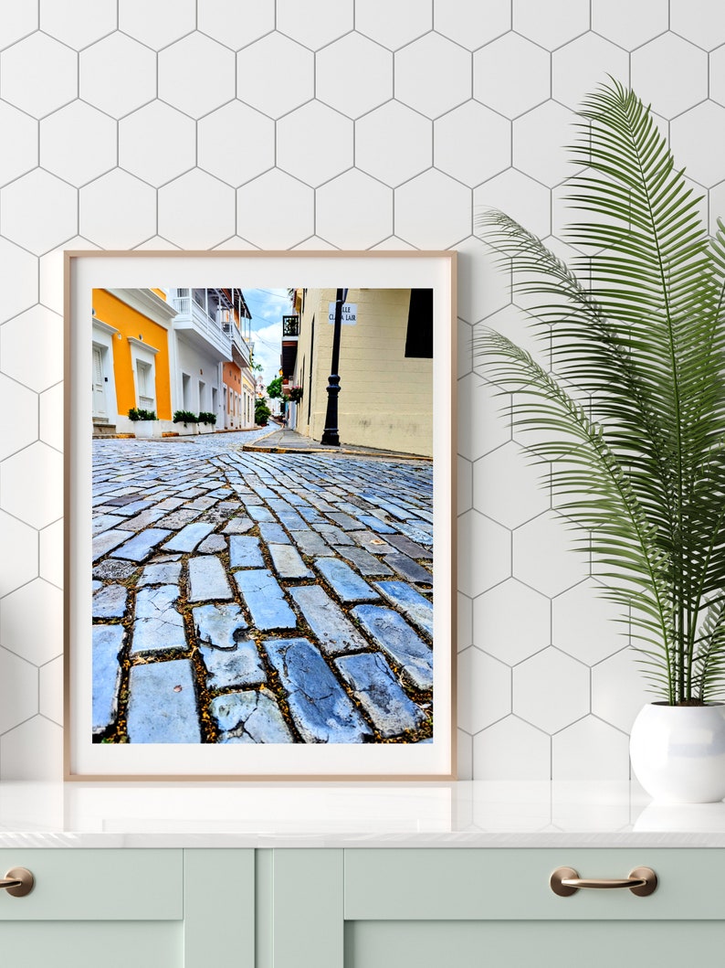 Old San Juan Street Puerto Rico El Viejo San Juan Large Wall Art ...