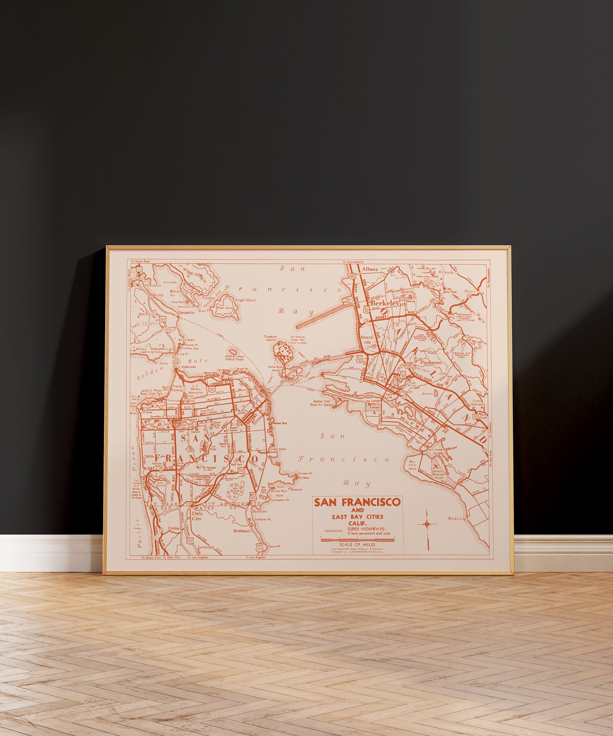 City Map of San Francisco California Art Print - Etsy