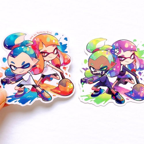 Splatoon Vinyl Sticker Set 2pcs - Etsy